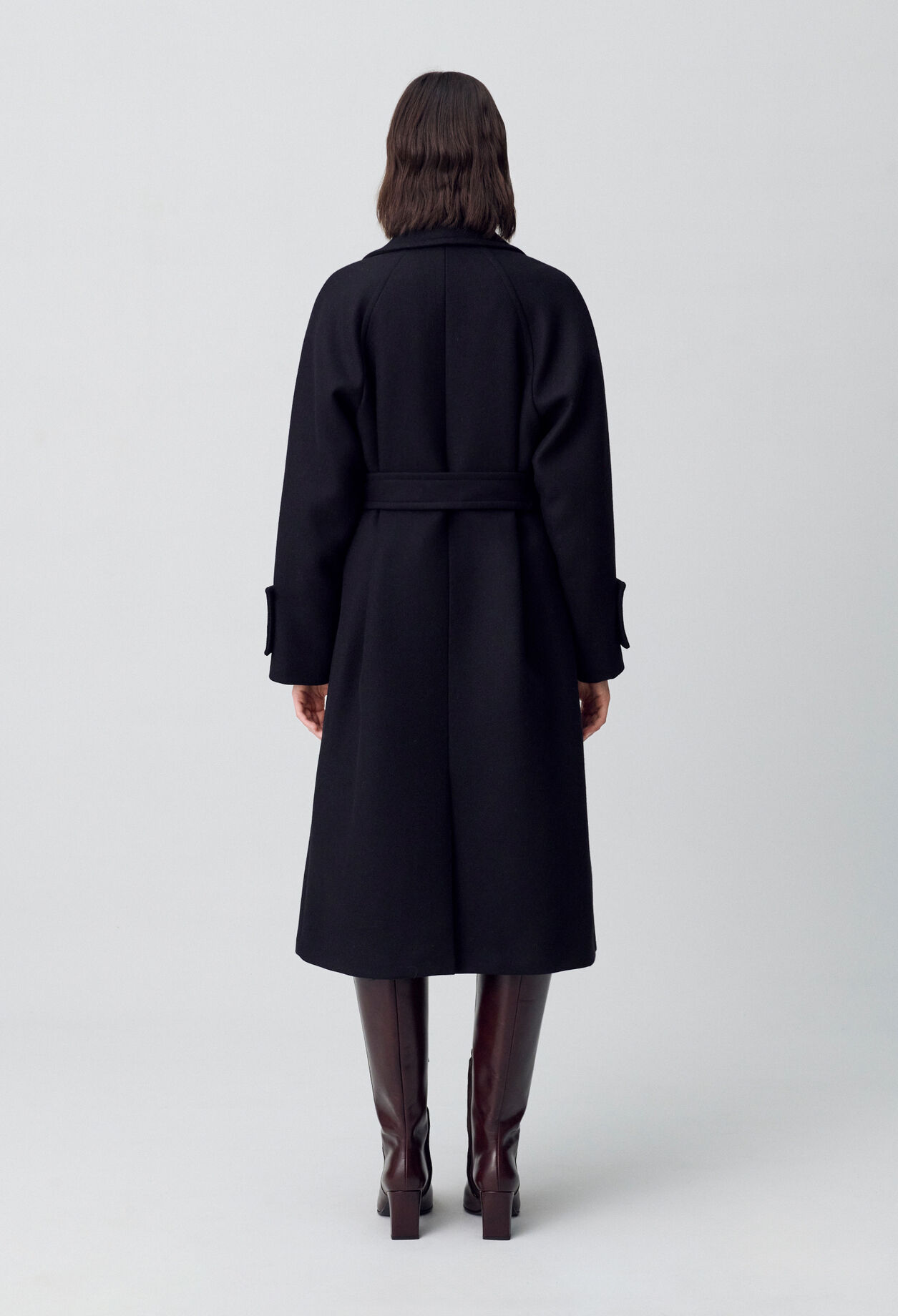 Mid-length Wool Blend Coat - Claudie