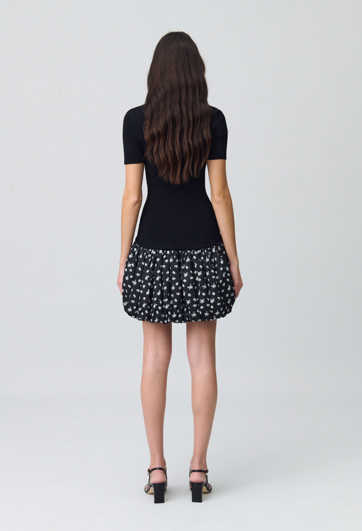 Short Bubble Dress With Flowers - Claudie